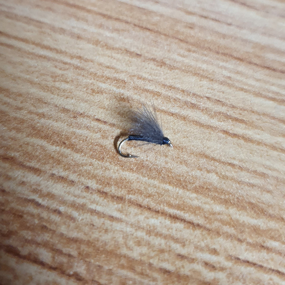 CDC Black Micro Caddis dry fly